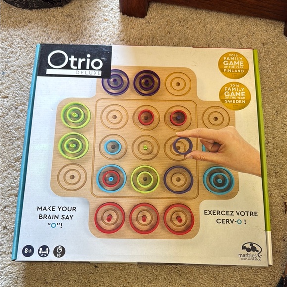 Otrio Deluxe | Toys | Red And Blue Circular Puzzle Game With Nesting ...